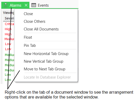 Viewx And Virtual Viewx Clients Guide Arrange Multiple Document Windows In The Document